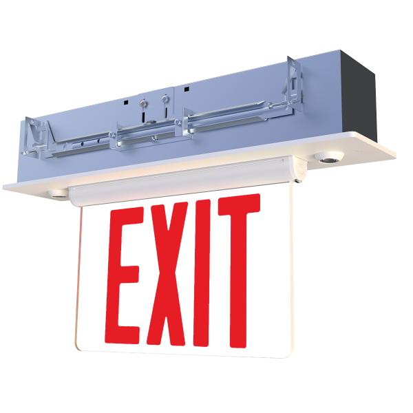 Field-Switchable Red/Green LED Edge-Lit Thermoplastic Combo Exit Sign ...